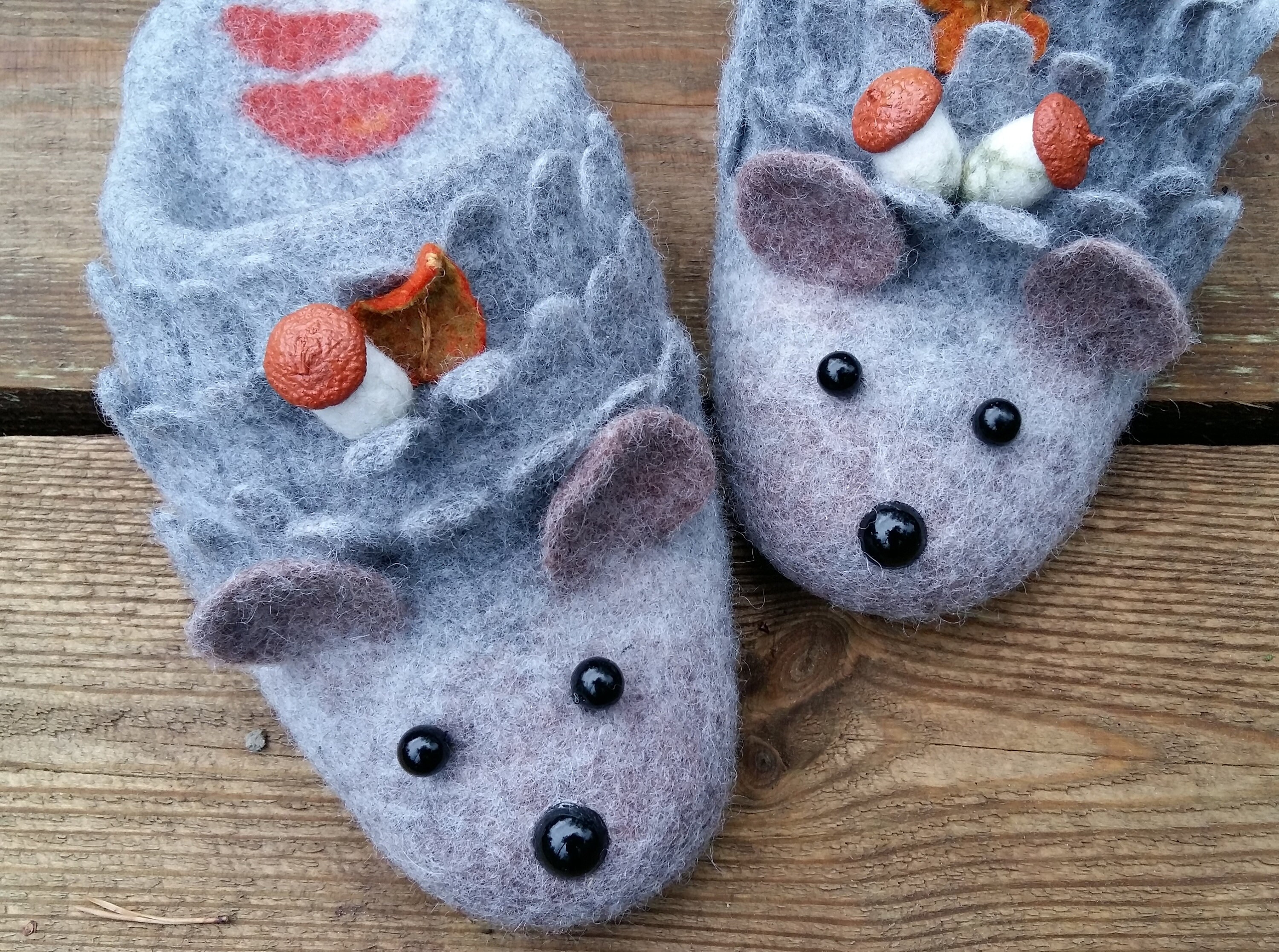 Custom Felted Slippers Custom Made Hedgehog Slippers Handmade - Etsy
