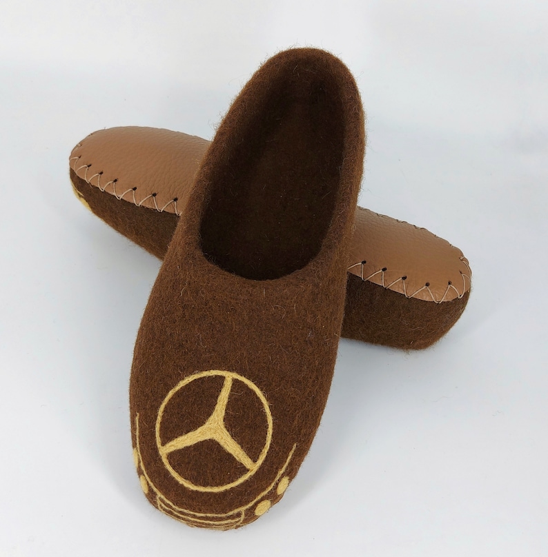 Handmade Wool Slippers: Mercedes-benz Car Design, Custom Size - Etsy
