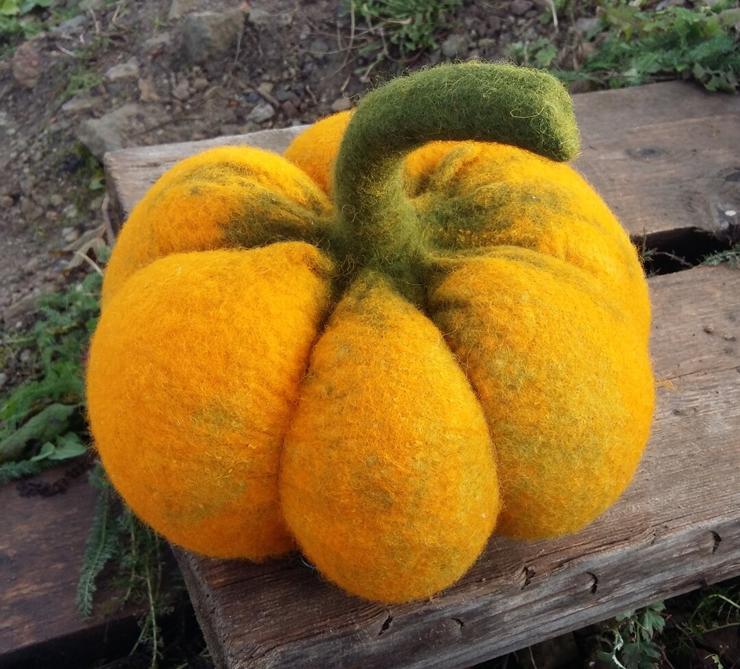 Handmade Felted Wool Pumpkin: Fall Halloween Decor - Etsy