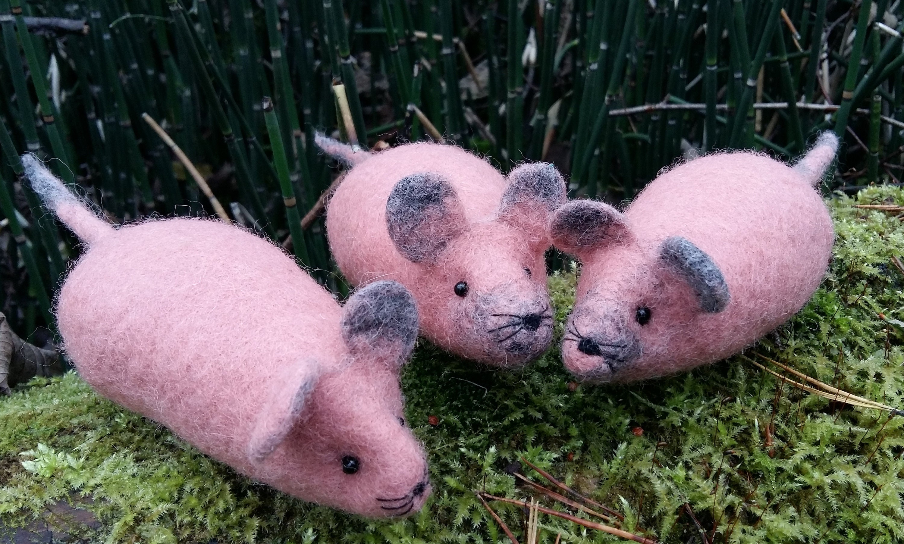 Juego de juguetes de fieltro de ratón de 3 rata de fieltro - Etsy España