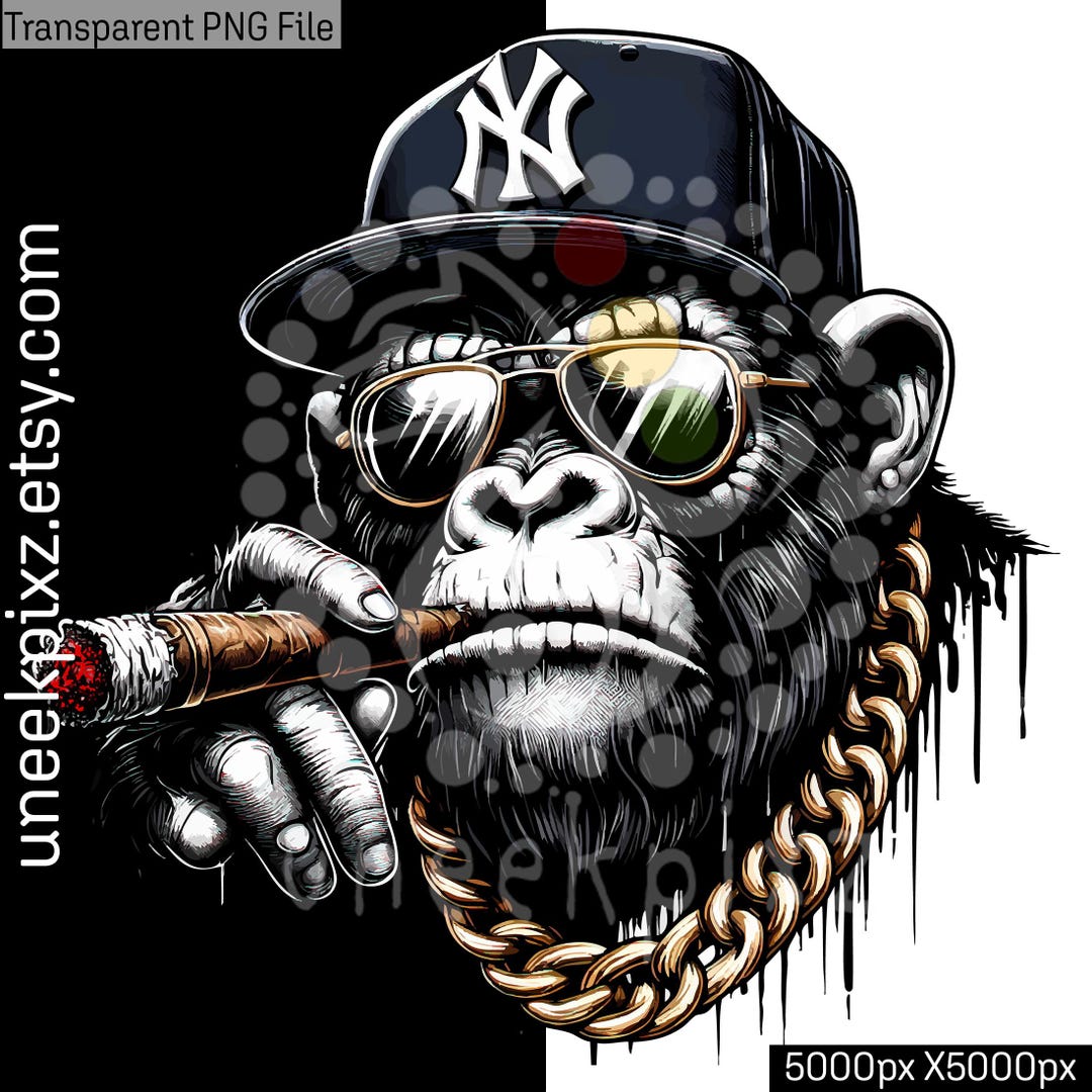 420 Png, Gorilla Png, Gorilla Smoking Cigar, 420, Hip Hop Png, Weed Png ...