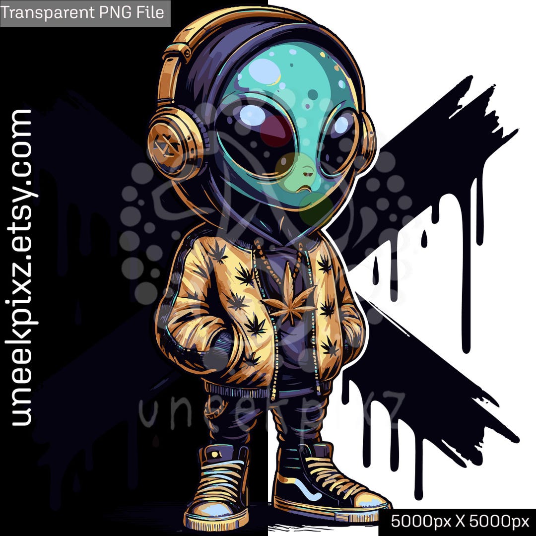 Alien PNG Digital Download, UFO Clipart, Sublimation Design for T-shirt ...