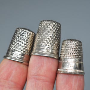 Vintage Metal Thimbles. Set of 3. - Etsy