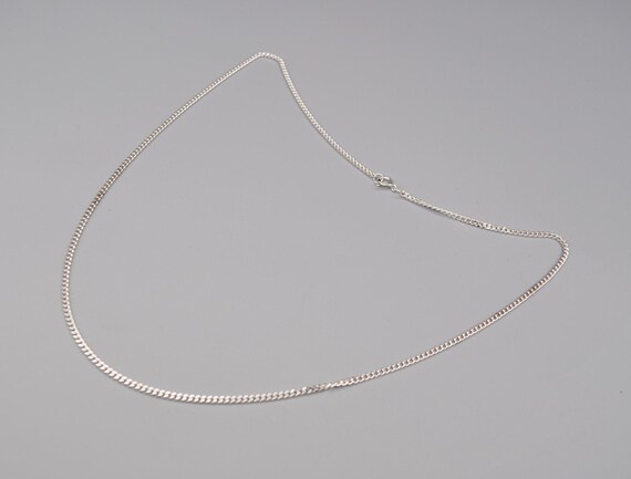 Vintage 835 Solid Silver Curb Chain. Length 54.5 cm /… - Gem