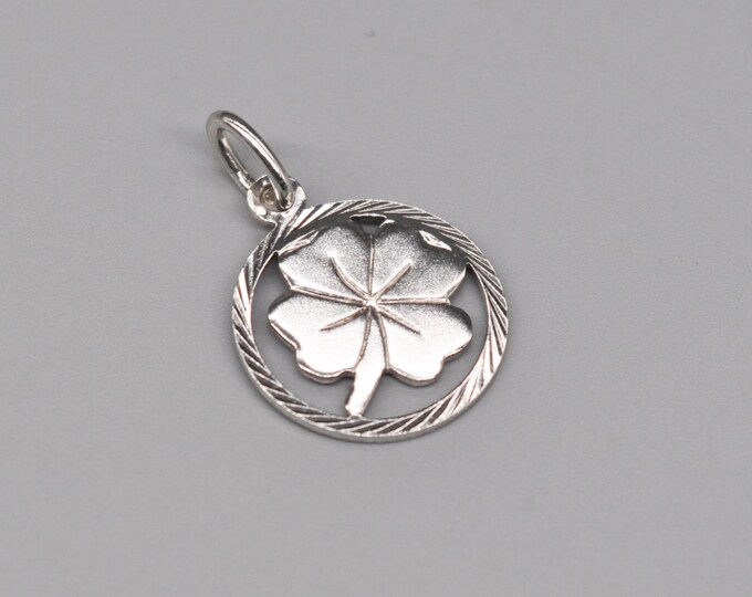 Vintage 925 Sterling Silver Good Luck Clover Leaf Pendant. - Etsy