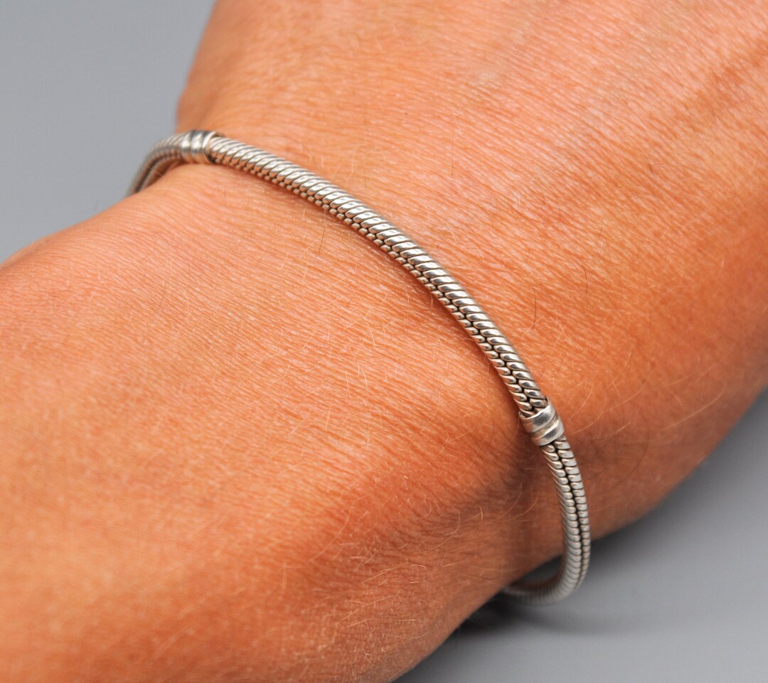 Pandora Vintage Danish 925 Sterling Silver Charm Bracelet. Without ...