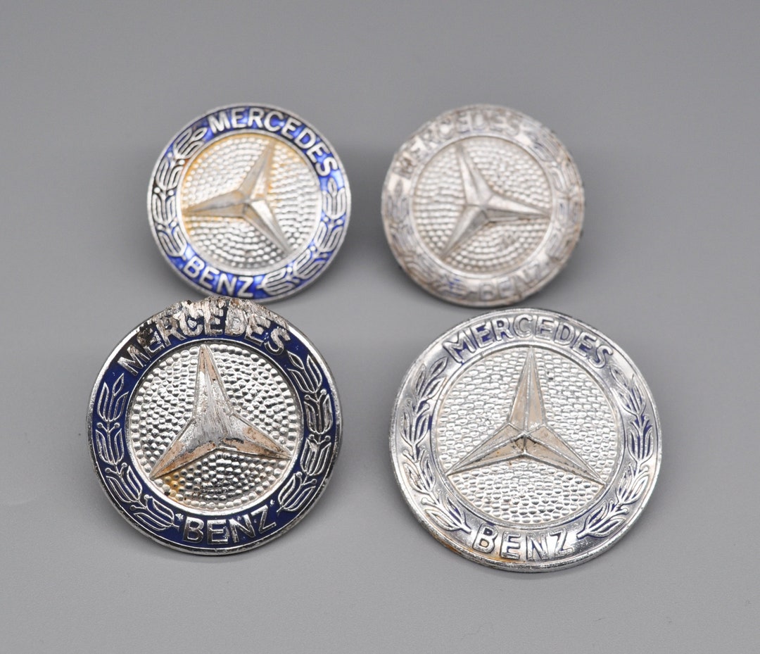 Vintage Mercedes Benz Emblem. Set of 4. - Etsy