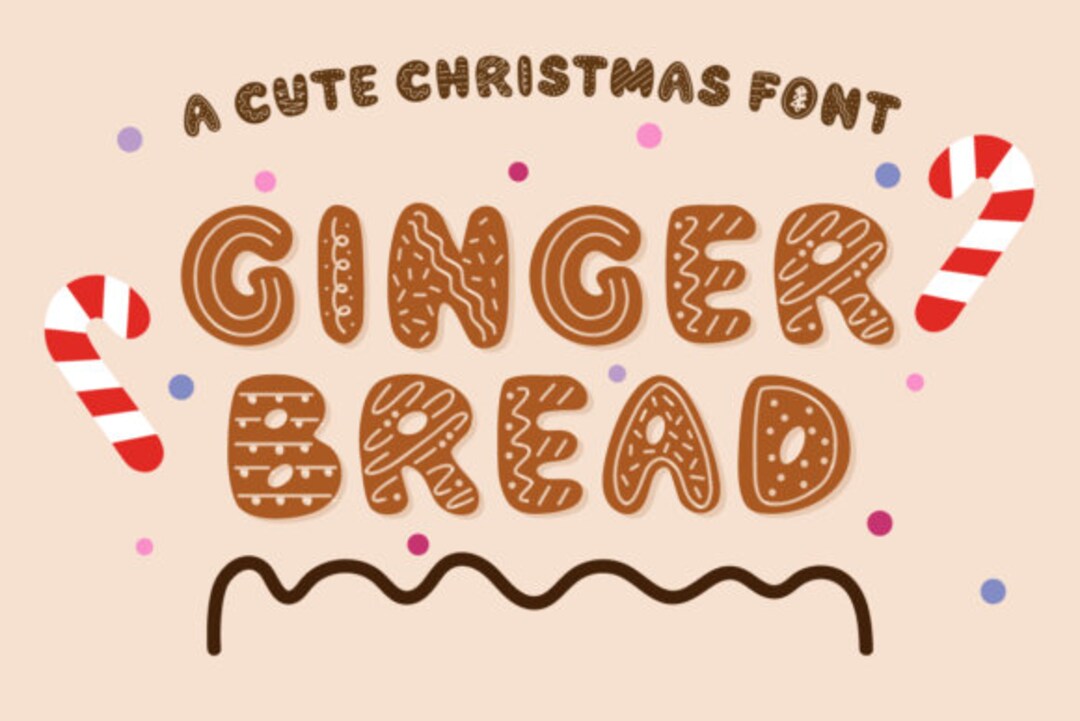 Gingerbread Font - Etsy