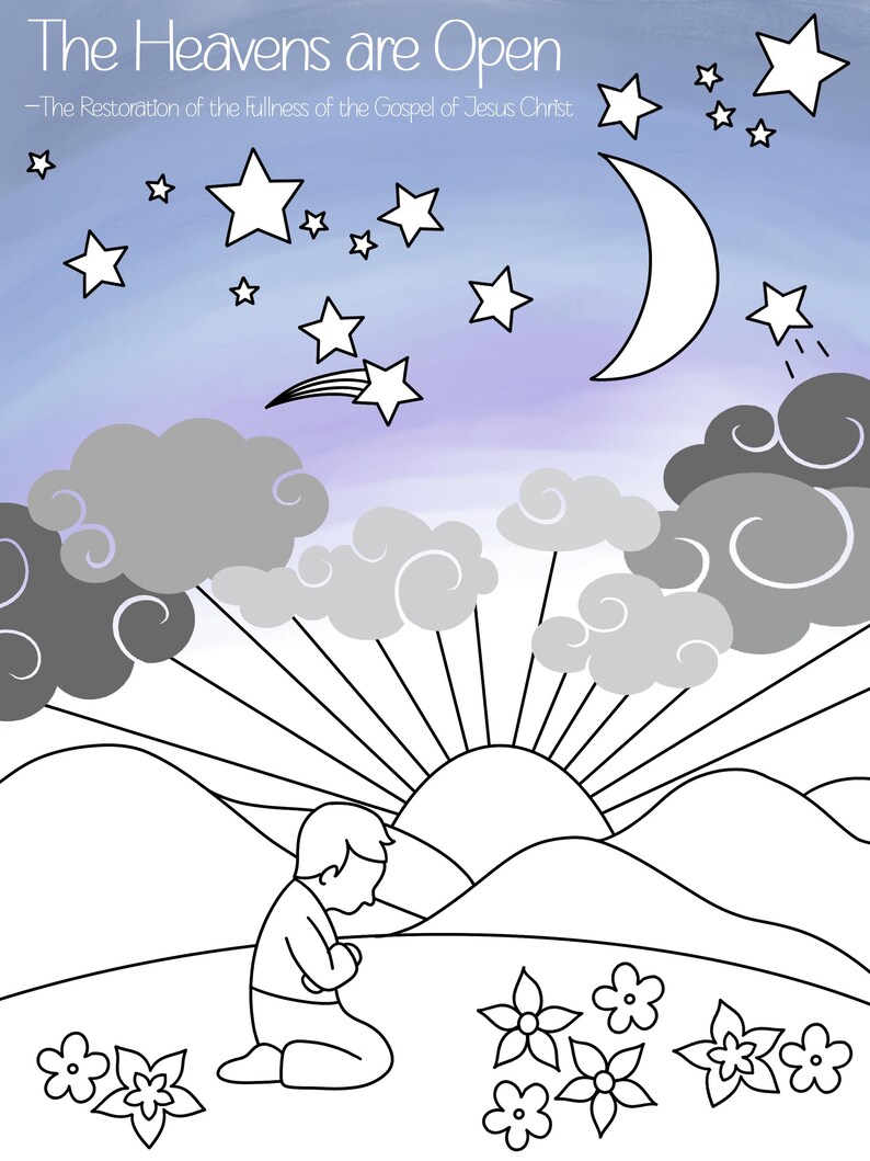 Come Follow Me Coloring Sheet Bundle - the Heavens Are Open - Etsy