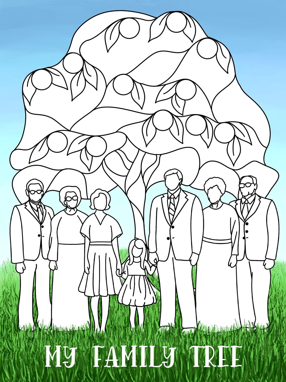 Come Follow Me Coloring Sheet Bundle - Family Tree - Etsy