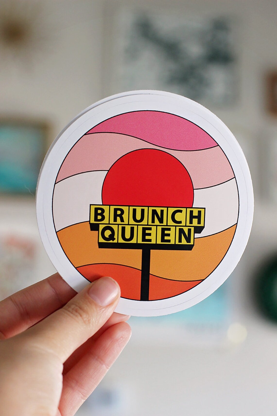 Brunch Queen Vinyl Sticker - Etsy