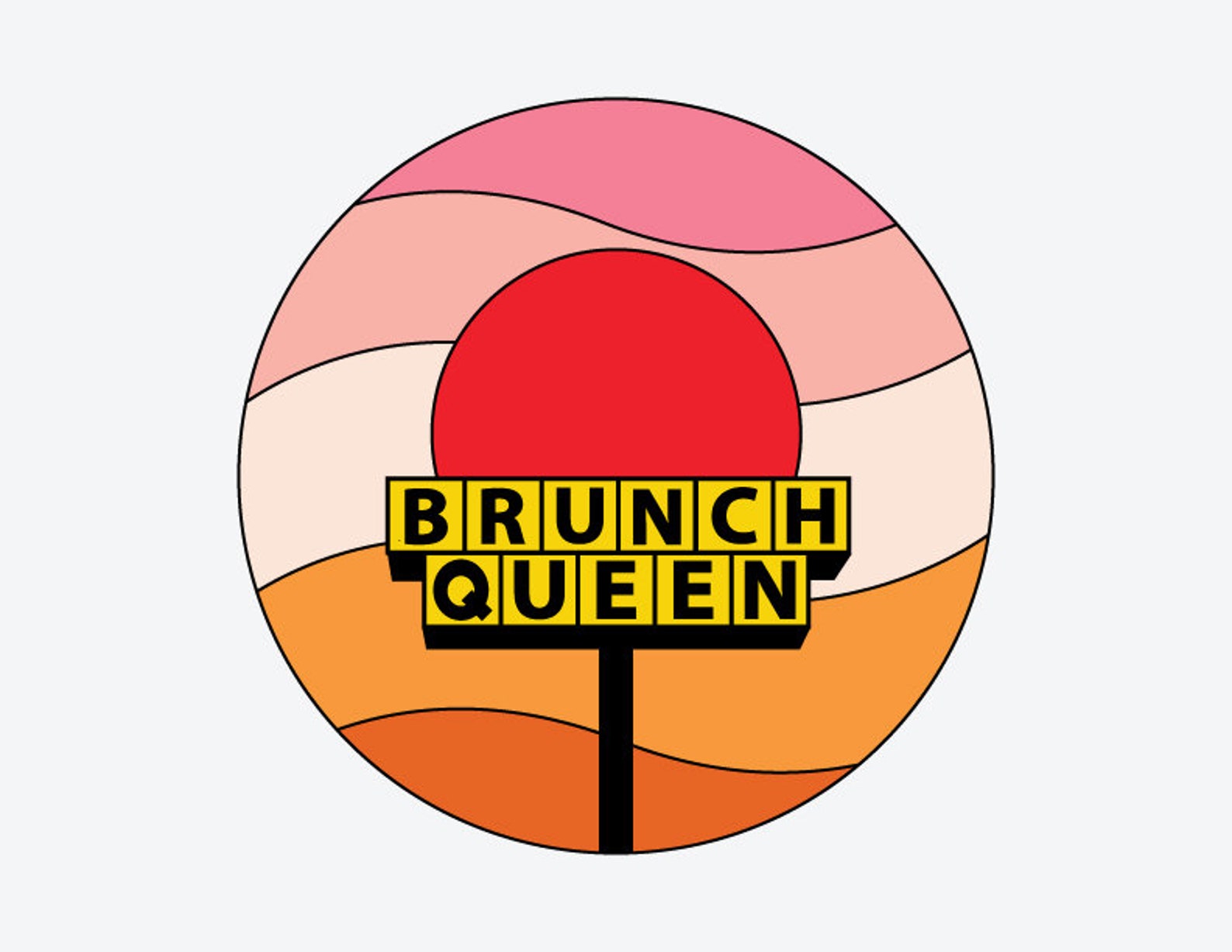 Brunch Queen Vinyl Sticker - Etsy