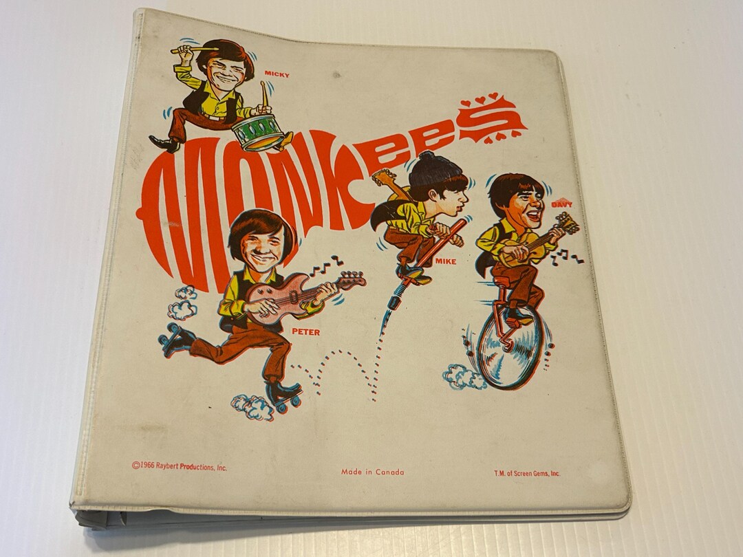 Vintage Monkees 3 Ring Binder - Etsy