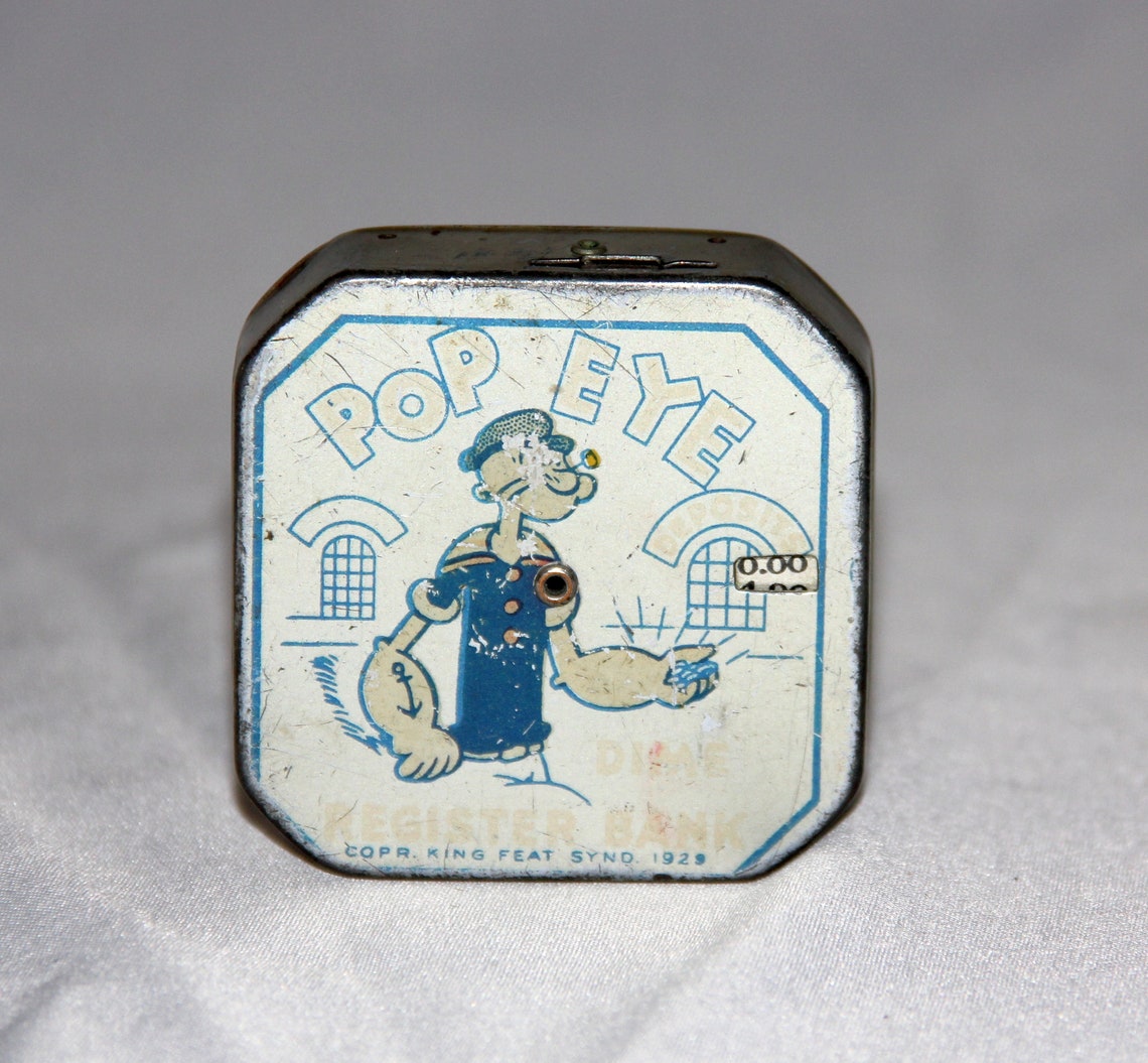 1929 Popeye Dime Bank | Etsy