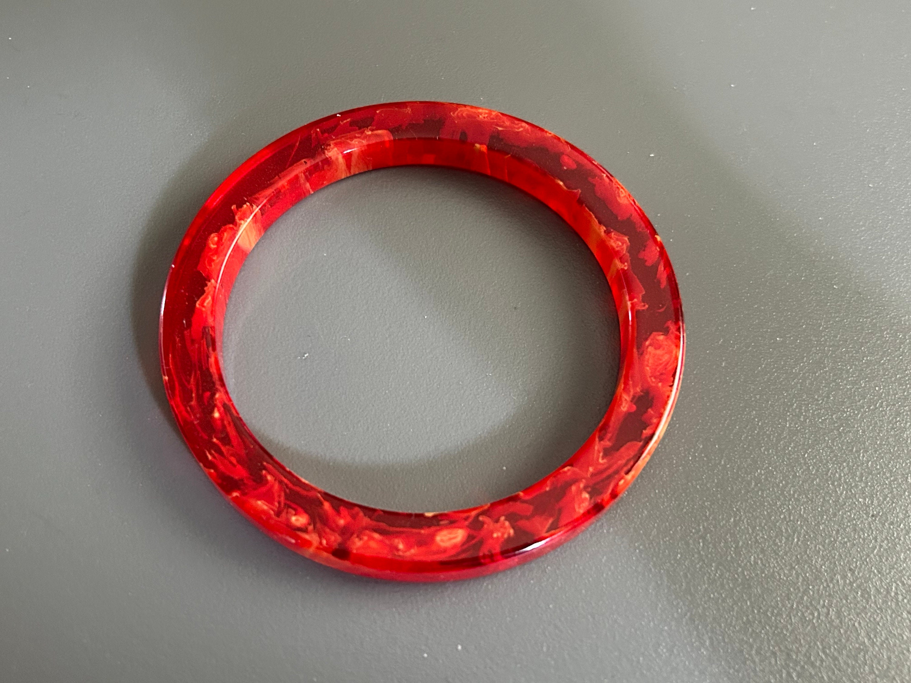 Vintage Translucent Marbleized Bakelite Bangle Bracelet - Etsy