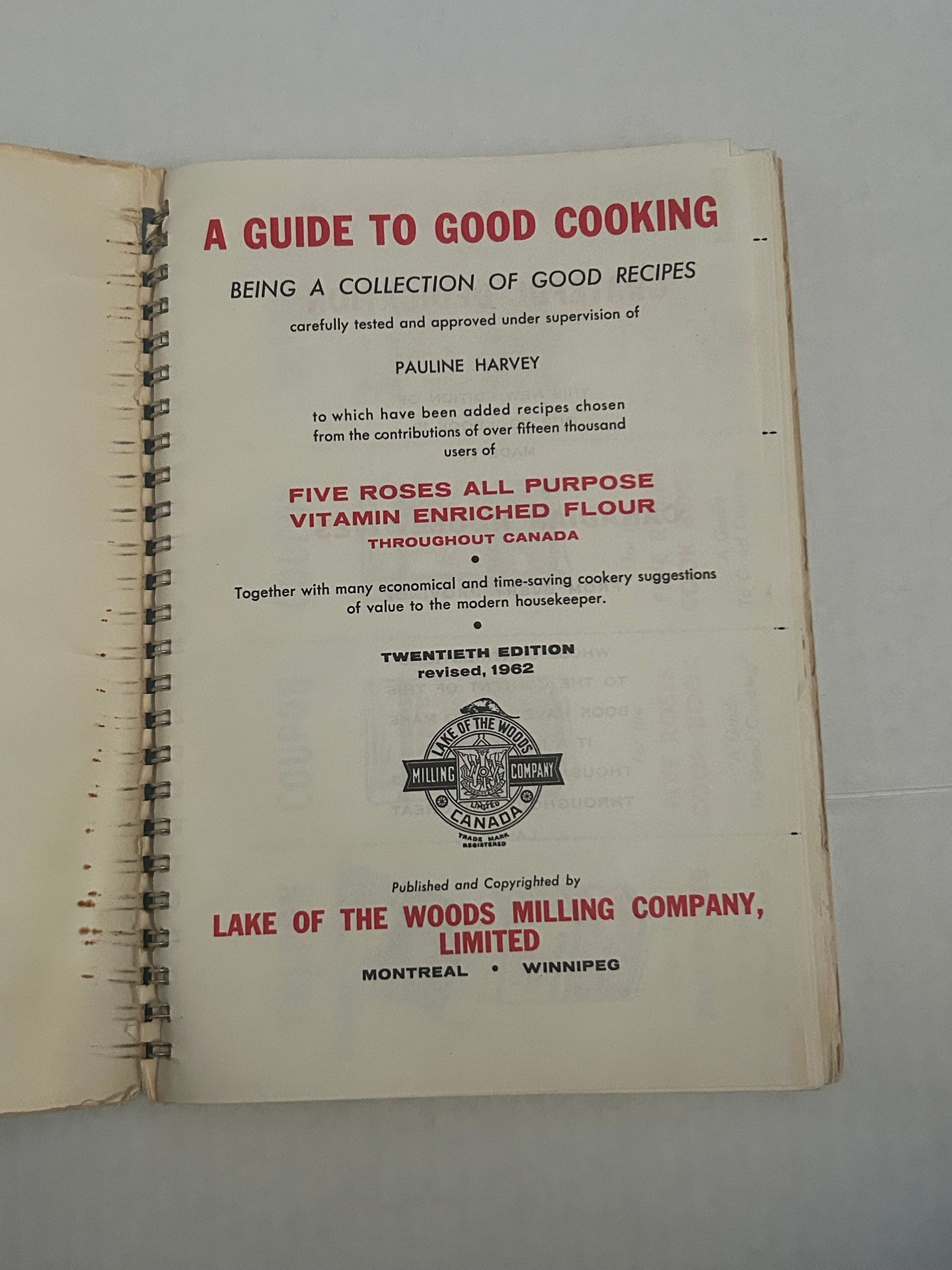 A Guide to Good Cooking With Five Roses Flour Cookbook - Etsy