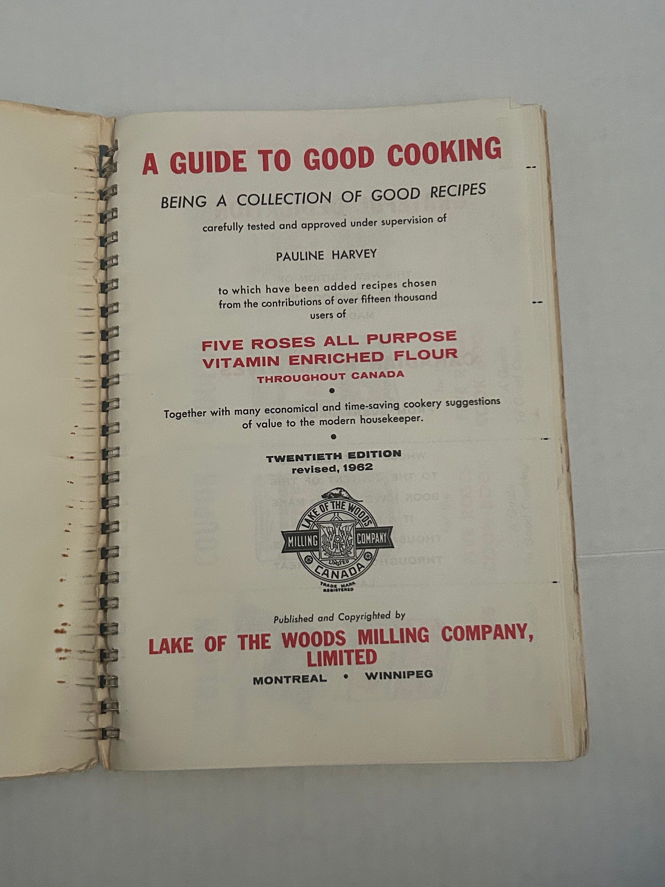 A Guide to Good Cooking With Five Roses Flour Cookbook - Etsy