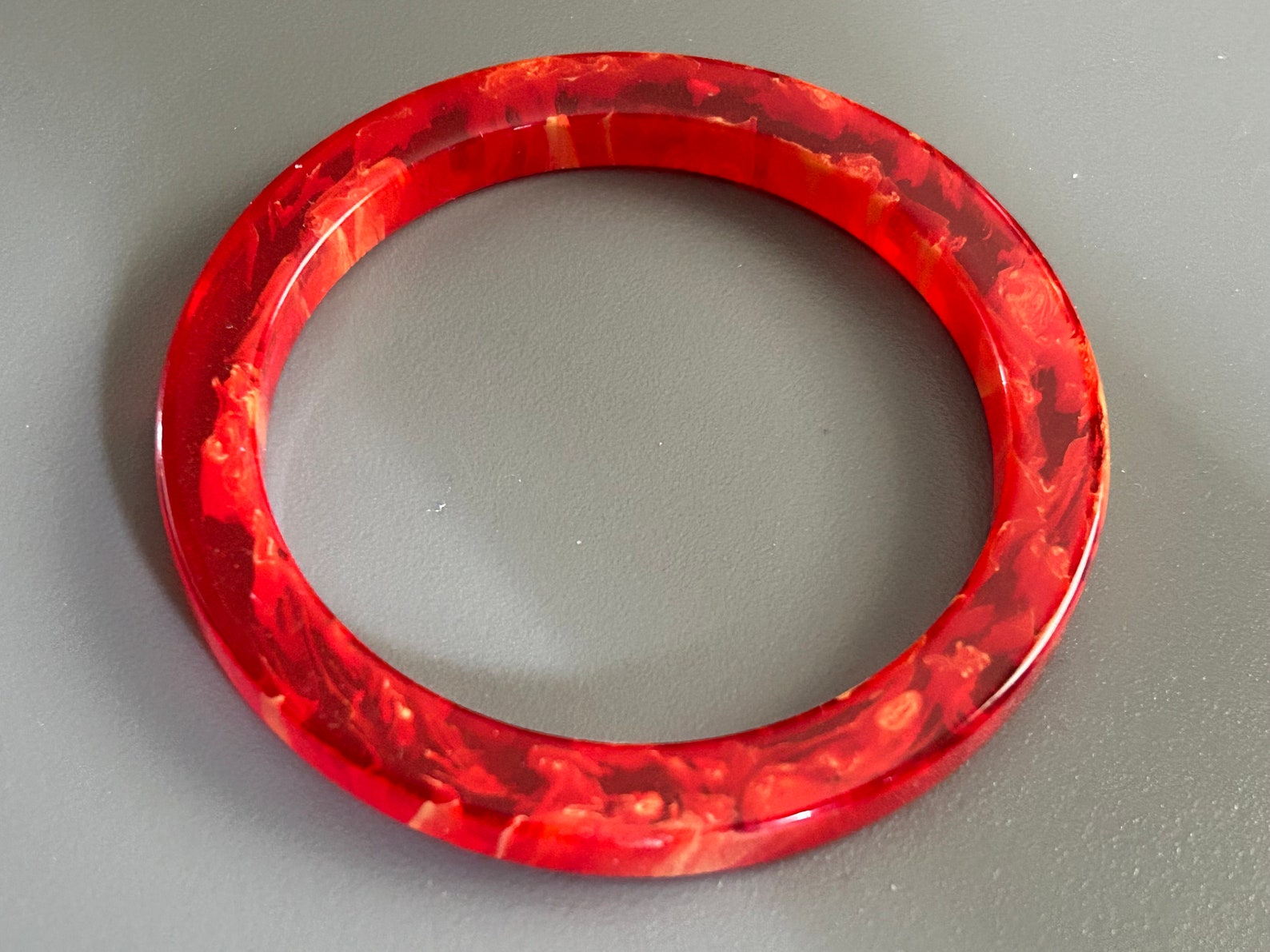 Vintage Translucent Marbleized Bakelite Bangle Bracelet - Etsy