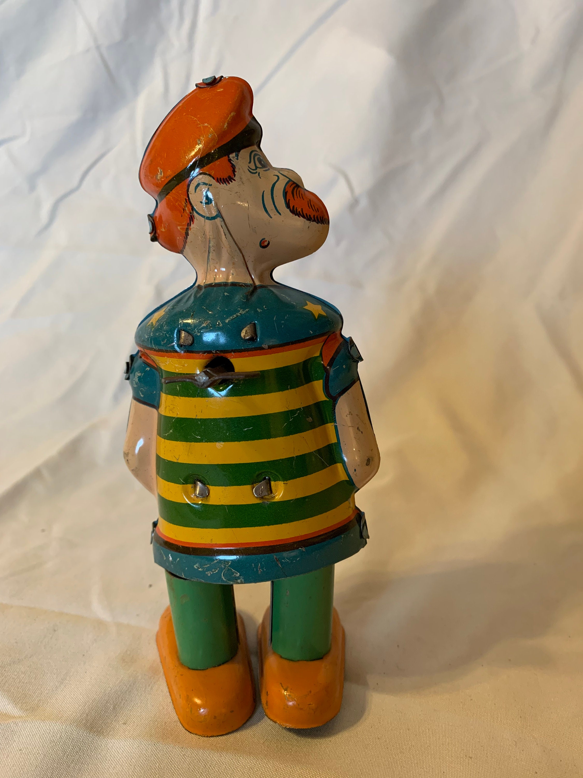 Wind up Tin Toy Barnacle Bill by Chein - Etsy