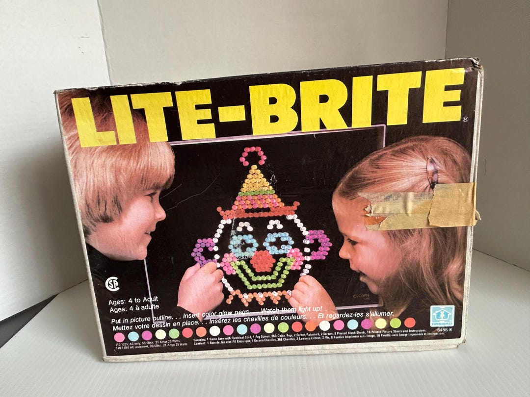 Vintage Lite-brite in Original Box With Papers and Pegs - Etsy