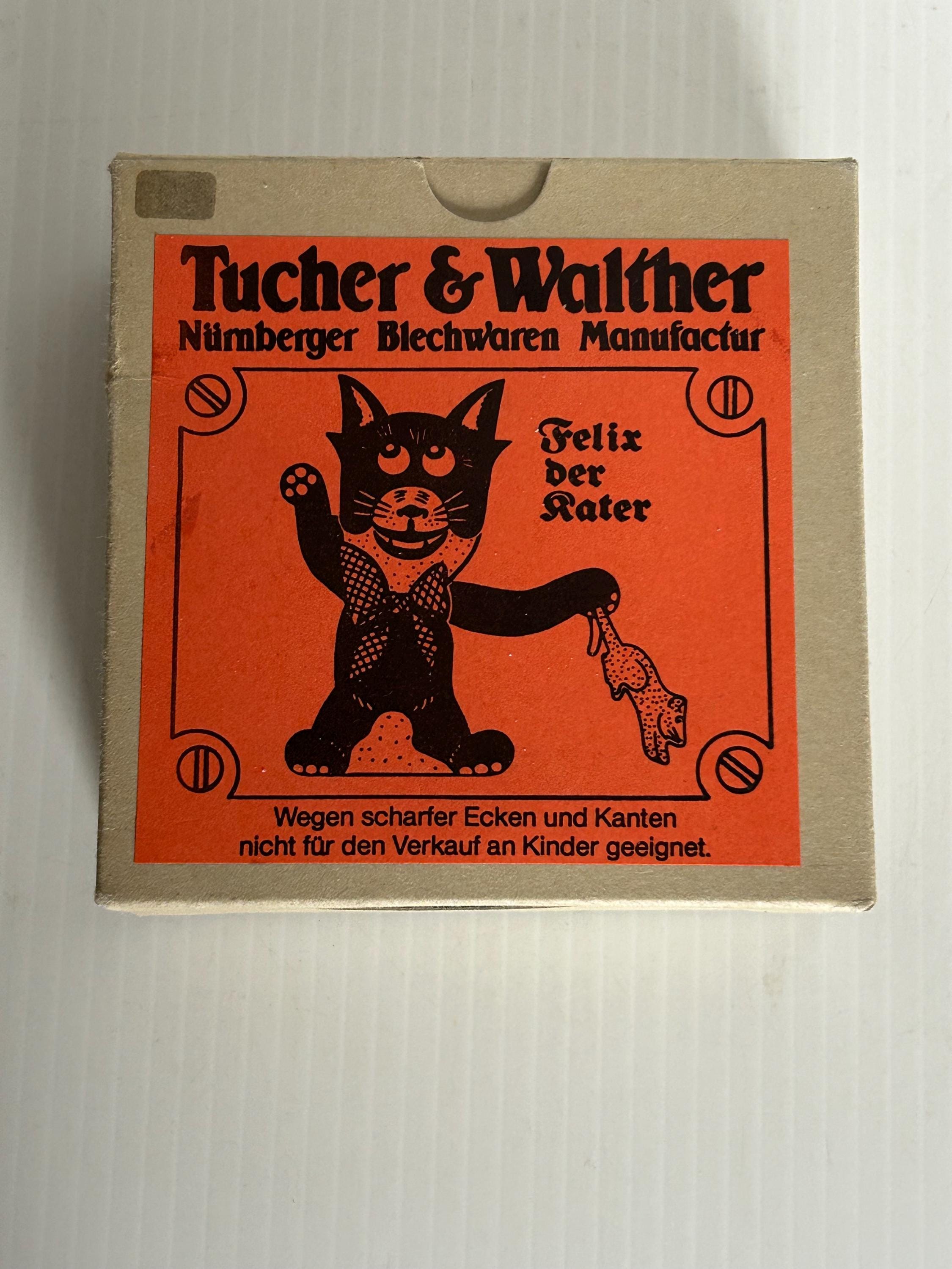Felix the Cat Tucher&walther Vintage Style Cat Tin Toy With Rat ...