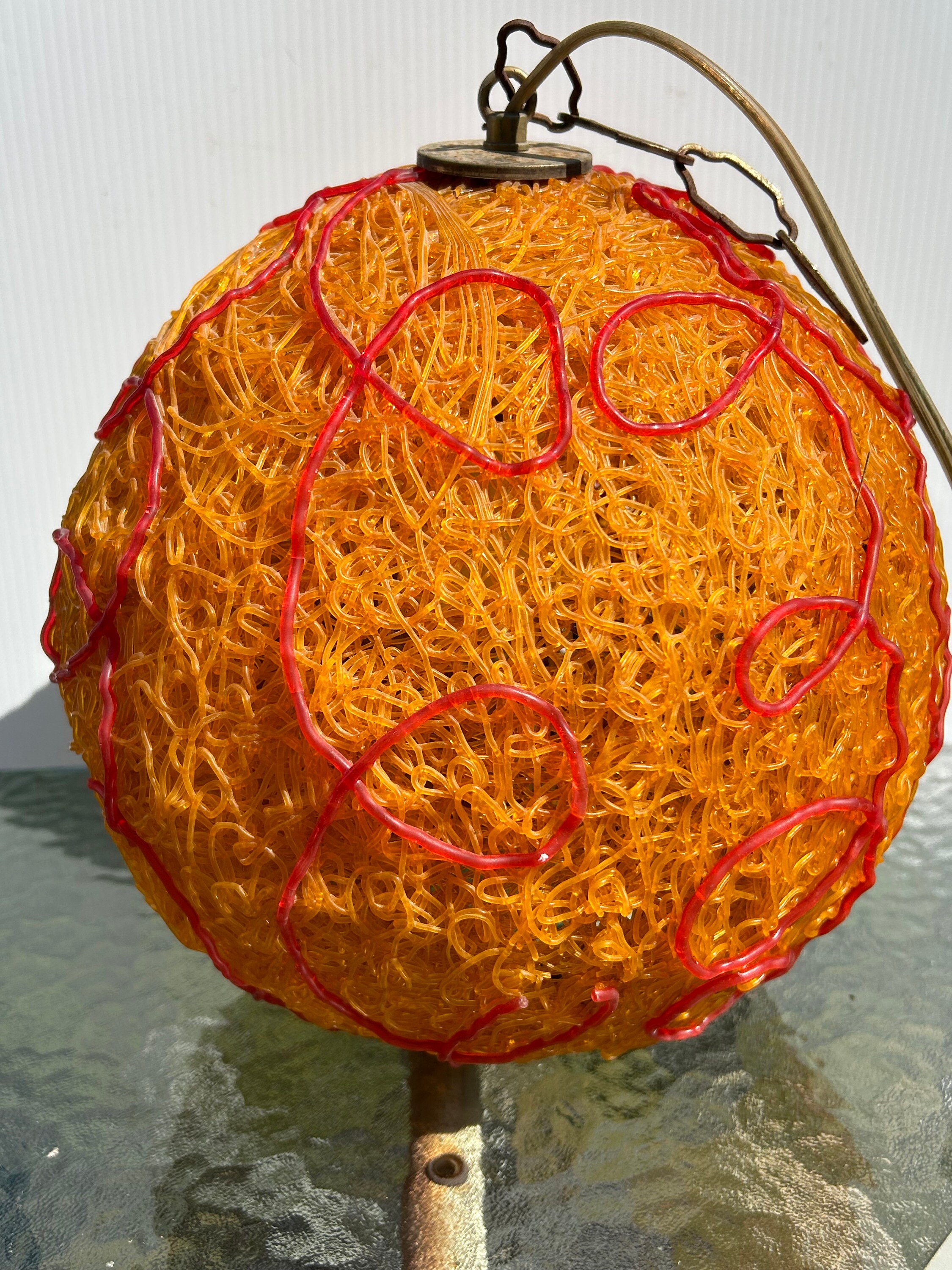 MCM Lucite Spaghetti Hanging Swag Light - Etsy