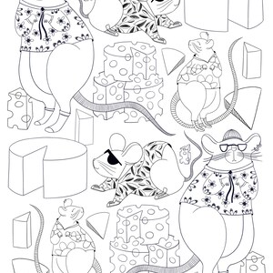 Whimsical Animal Coloring Book Pages - Etsy