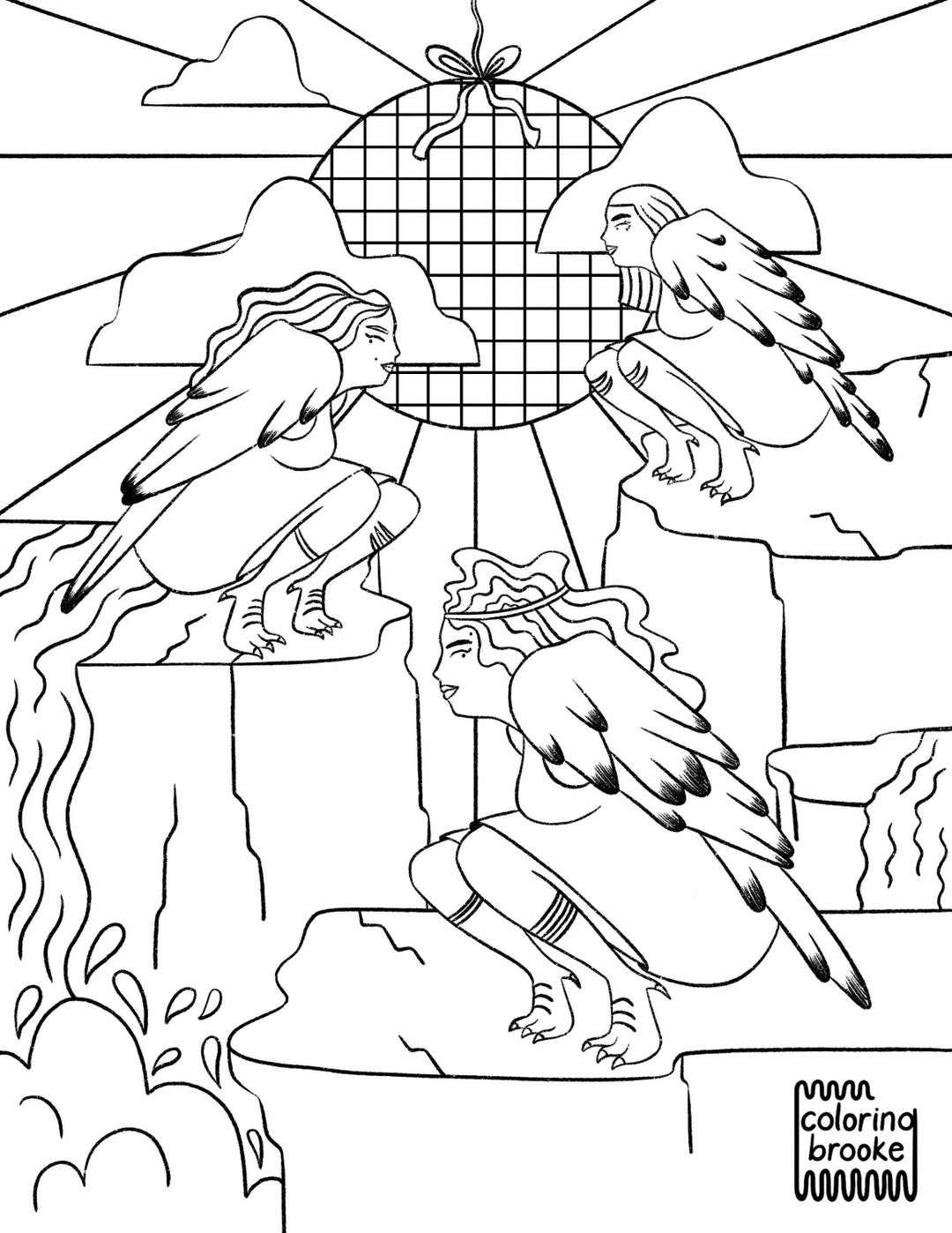 Myth Inspired Coloring Book Pages - Etsy
