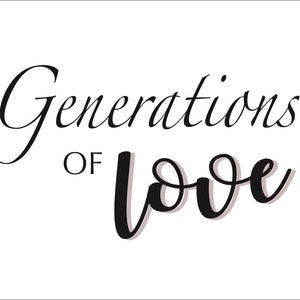 Generations of LOVE / Wedding Sign / Wedding Printable - Etsy