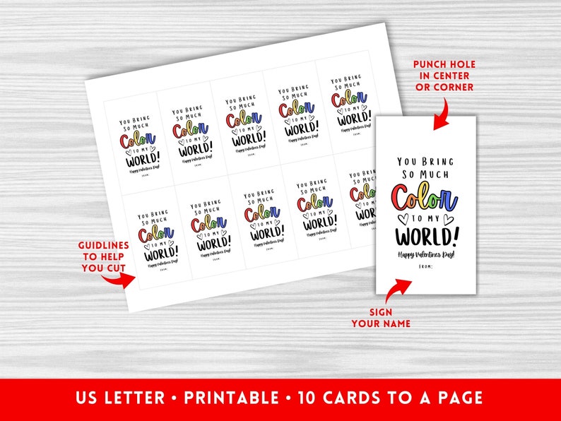 Printable Valentine Gift Tags, Printable School Valentines, Kids ...