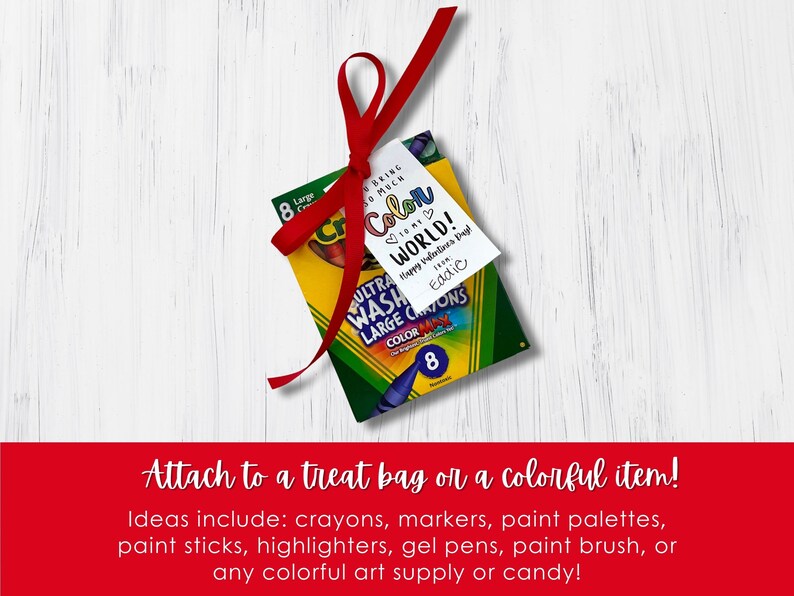 Printable Valentine Gift Tags, Printable School Valentines, Kids ...