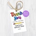Printable Teacher Appreciation Gift Tags, Thank You for Teacher, Kids ...