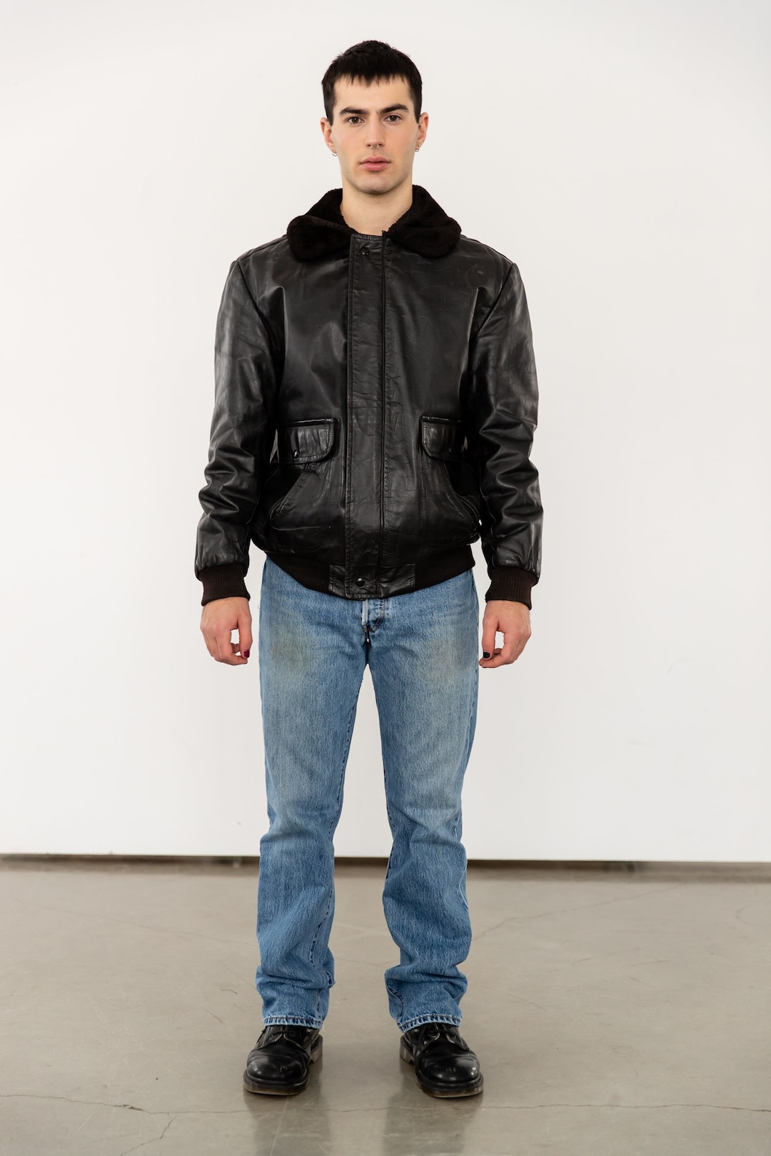 Vintage G1 Flight Bomber Style| Aviator Leather Jacket| Avirex Style ...