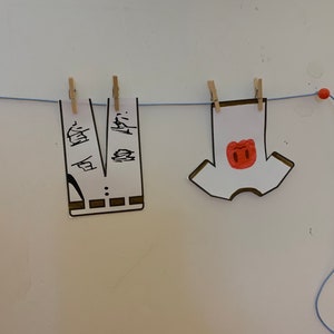 Fine Motor Skills, Mini Pegs Hanging Clothes Activity, Children 3-5 ...