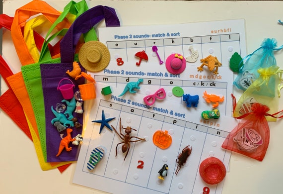 Phonics 75 Pictures and 20 Objects Matching Sounds Letters - Etsy