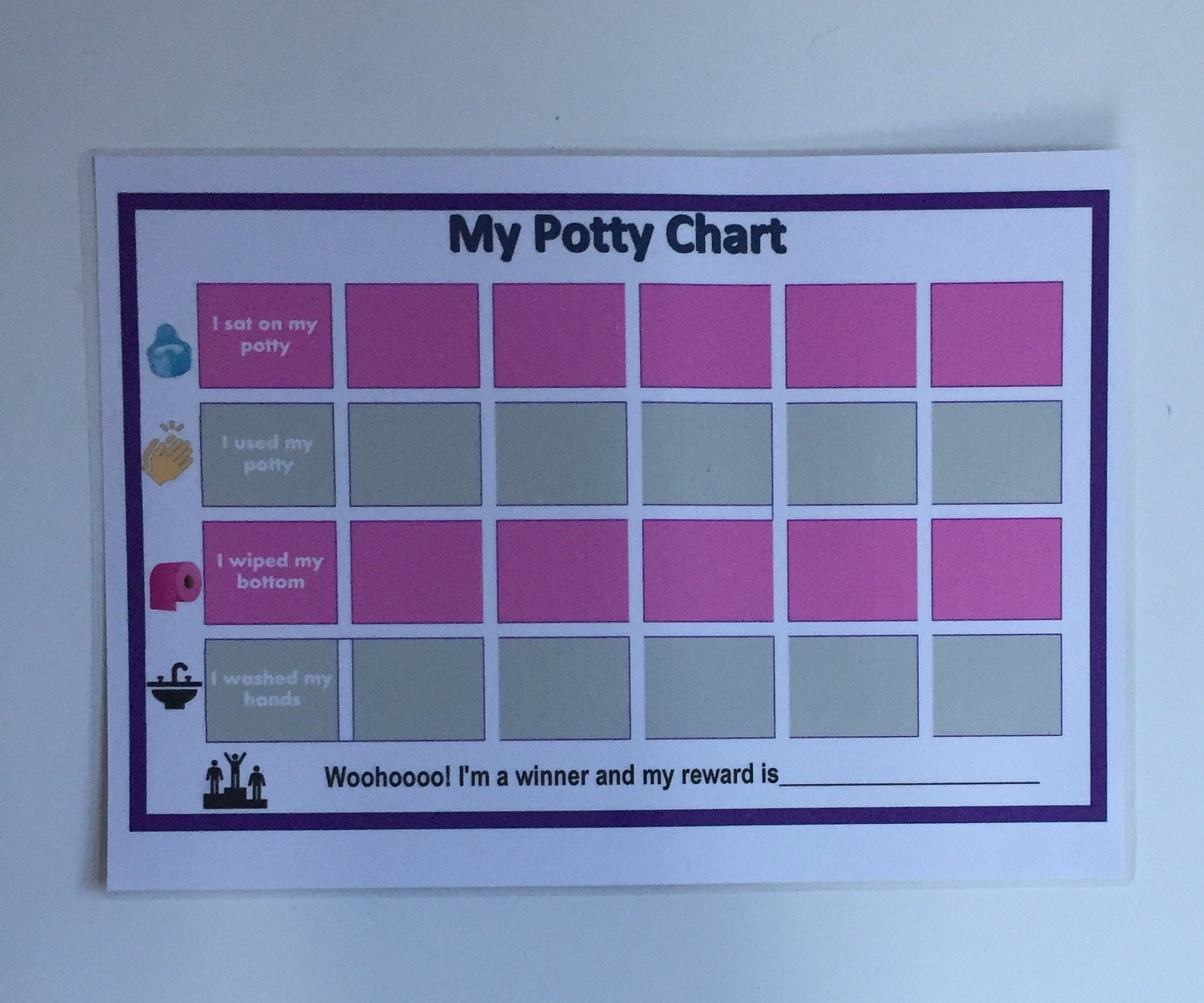Potty Chart, Potty Reward Chart, Toddlers, Toilet Training, Early Years ...