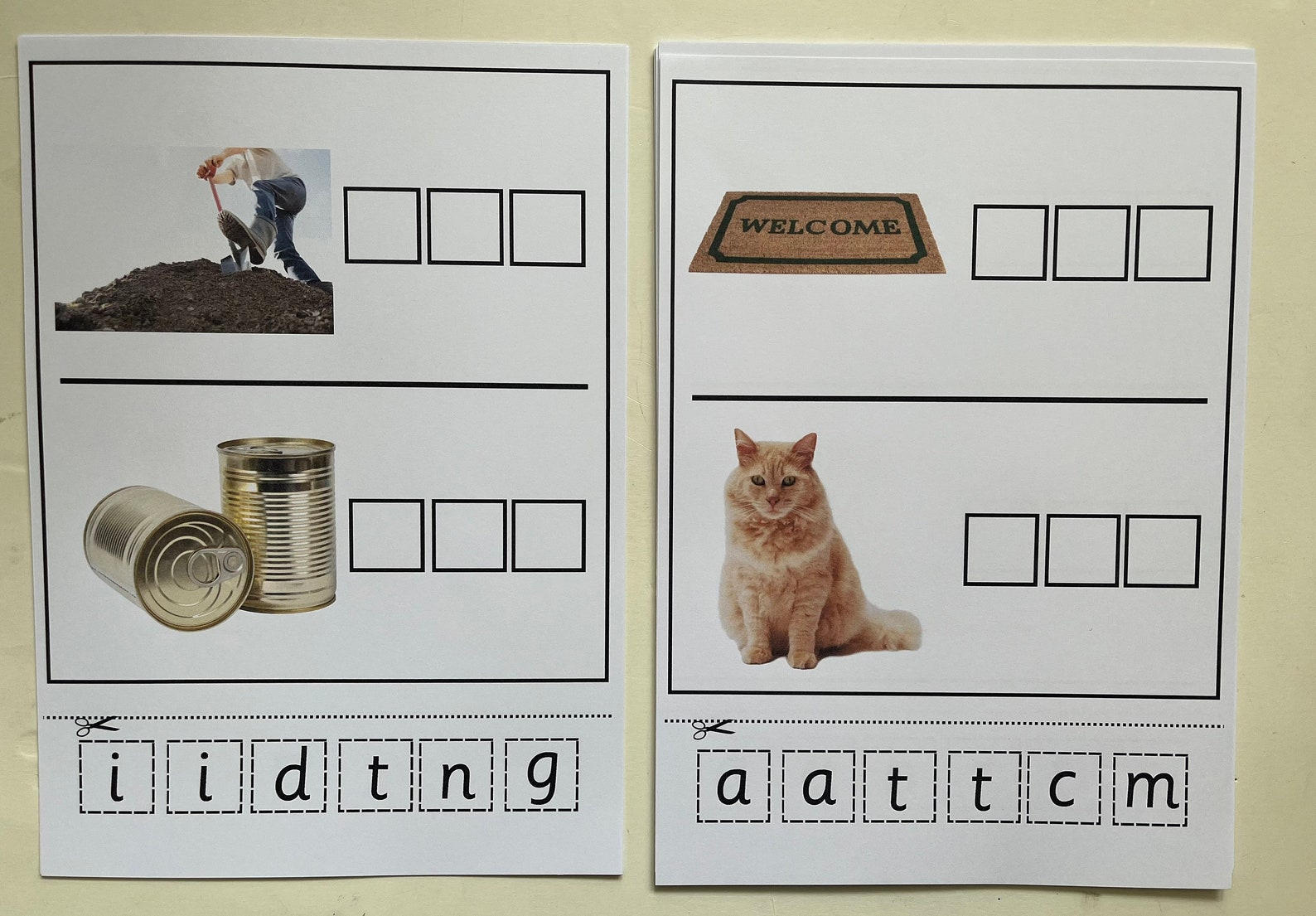 Phonics Phase 2 Blending Practice, 32 CVC Words, Letters and Sounds ...