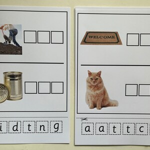 Phonics Phase 2 Blending Practice, 32 CVC Words, Letters and Sounds ...