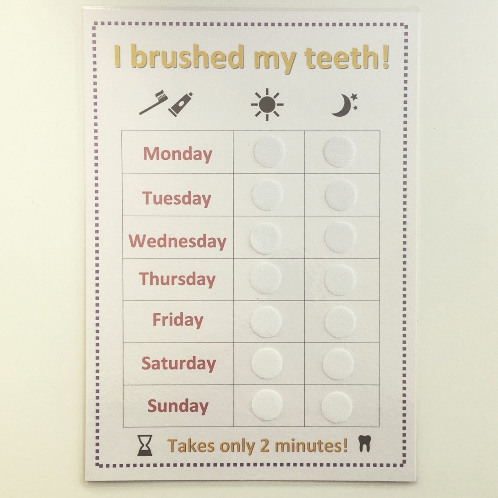 I Brushed My Teeth Reward Chart,toddlers, Behavioral Charts, Home ...