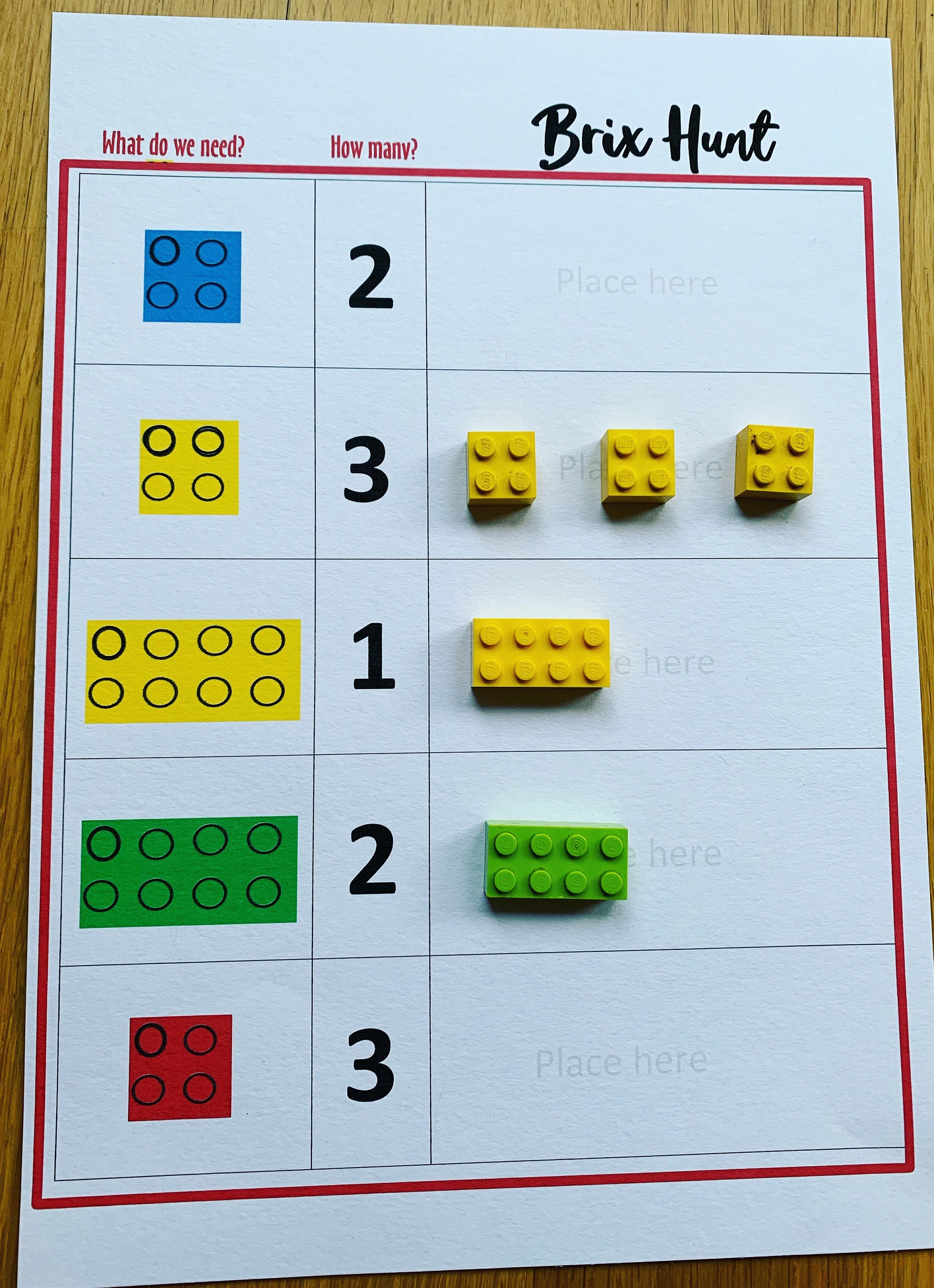 Brix Box EXucational GAme BOx WIth BLocks | Etsy