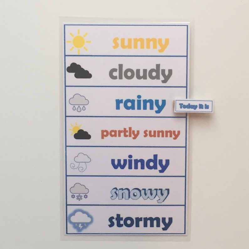 Daily Chart, Days of the Week, the Weather, Calendar, Circle Time ...