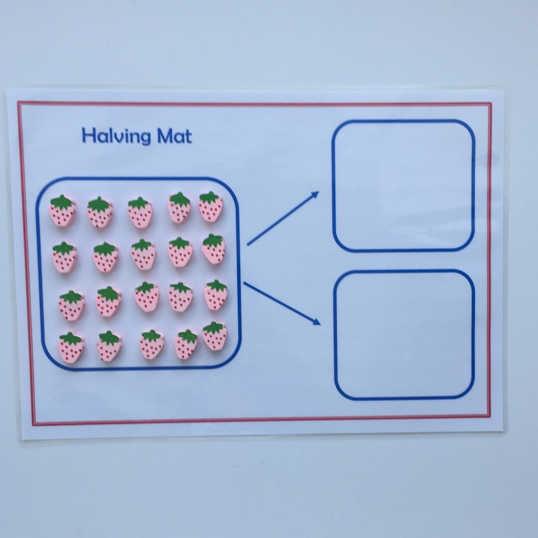 Halving Mat, Now as PDF, Digital Download,maths,numeracy,early Years ...