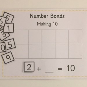 Number Bonds, Making 10, Comes With Counters and Number Cards, Maths ...