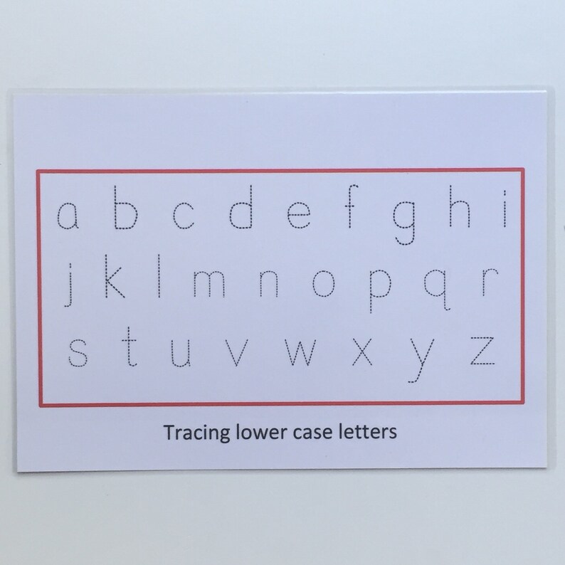 Tracing Capital Letters Lower Case Letters and - Etsy