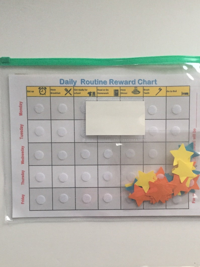 Daily Routine Reward Chart Free Shipping Behaviour - Etsy UK