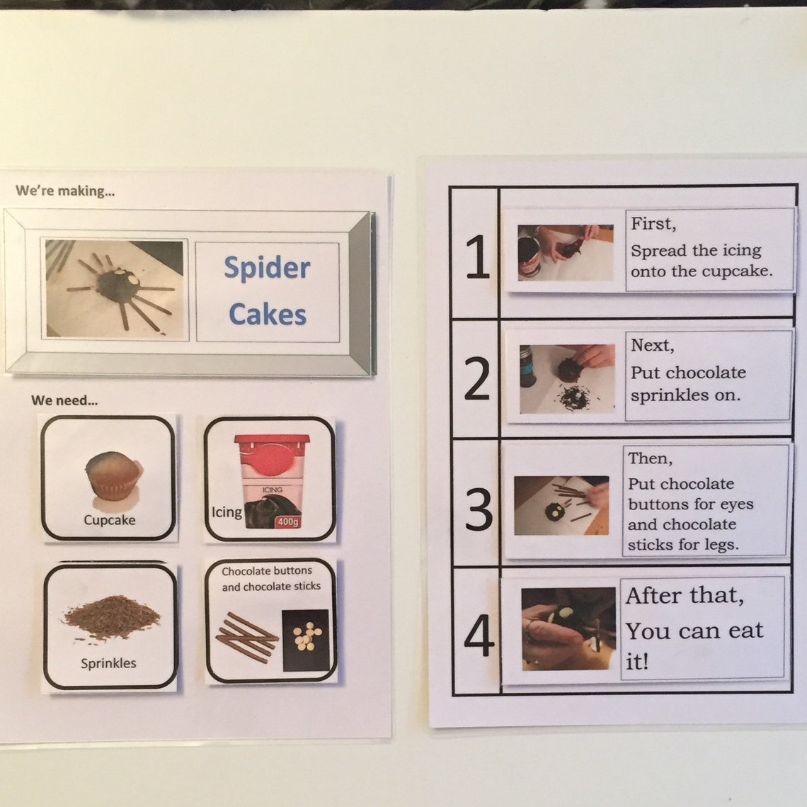 My First Recipe Book: Spider Cakes. Minibeasts. Cooking, Teaching ...