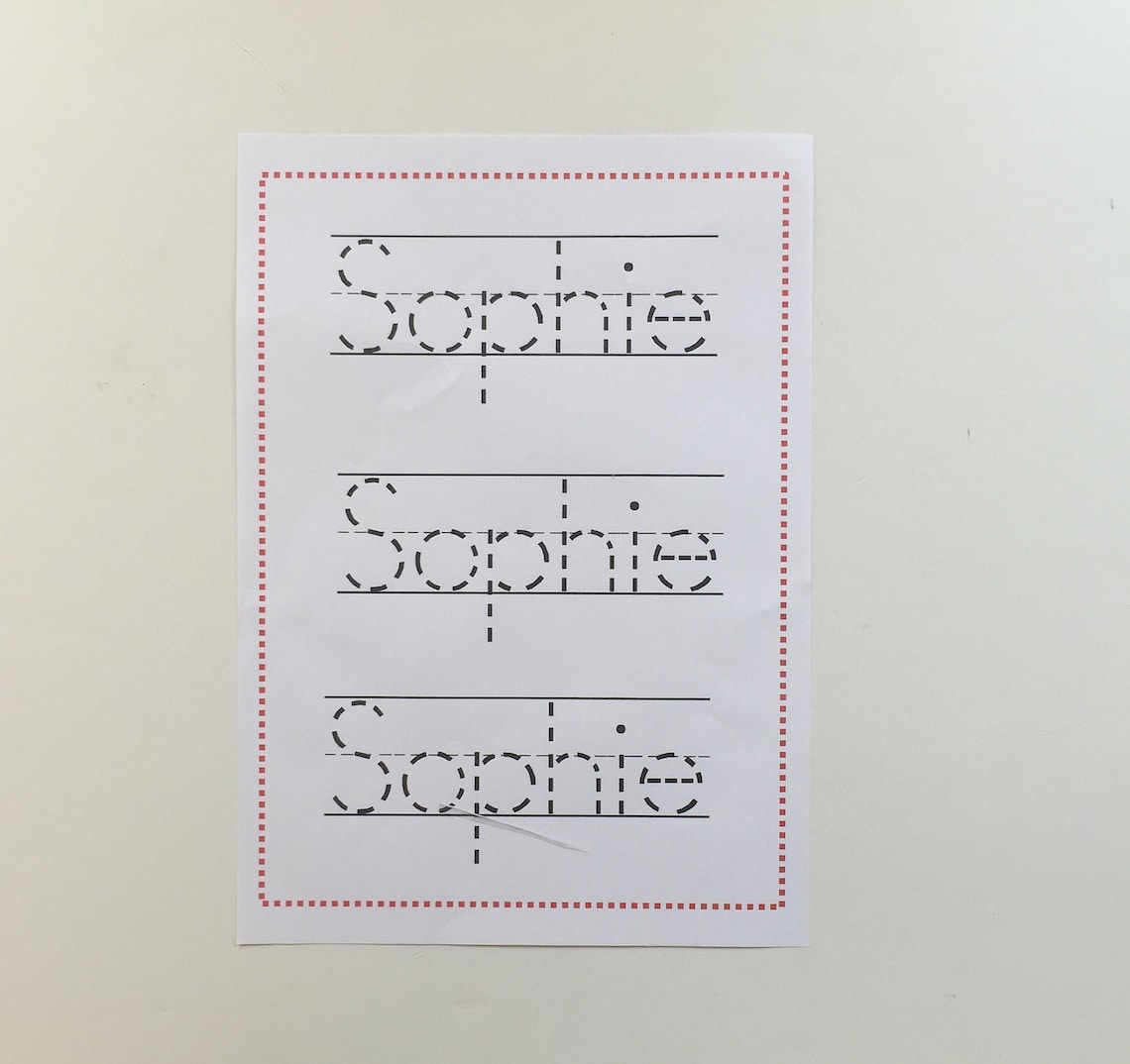 Traza tu nombre, practica escribir tu nombre, primeros años, práctica ...