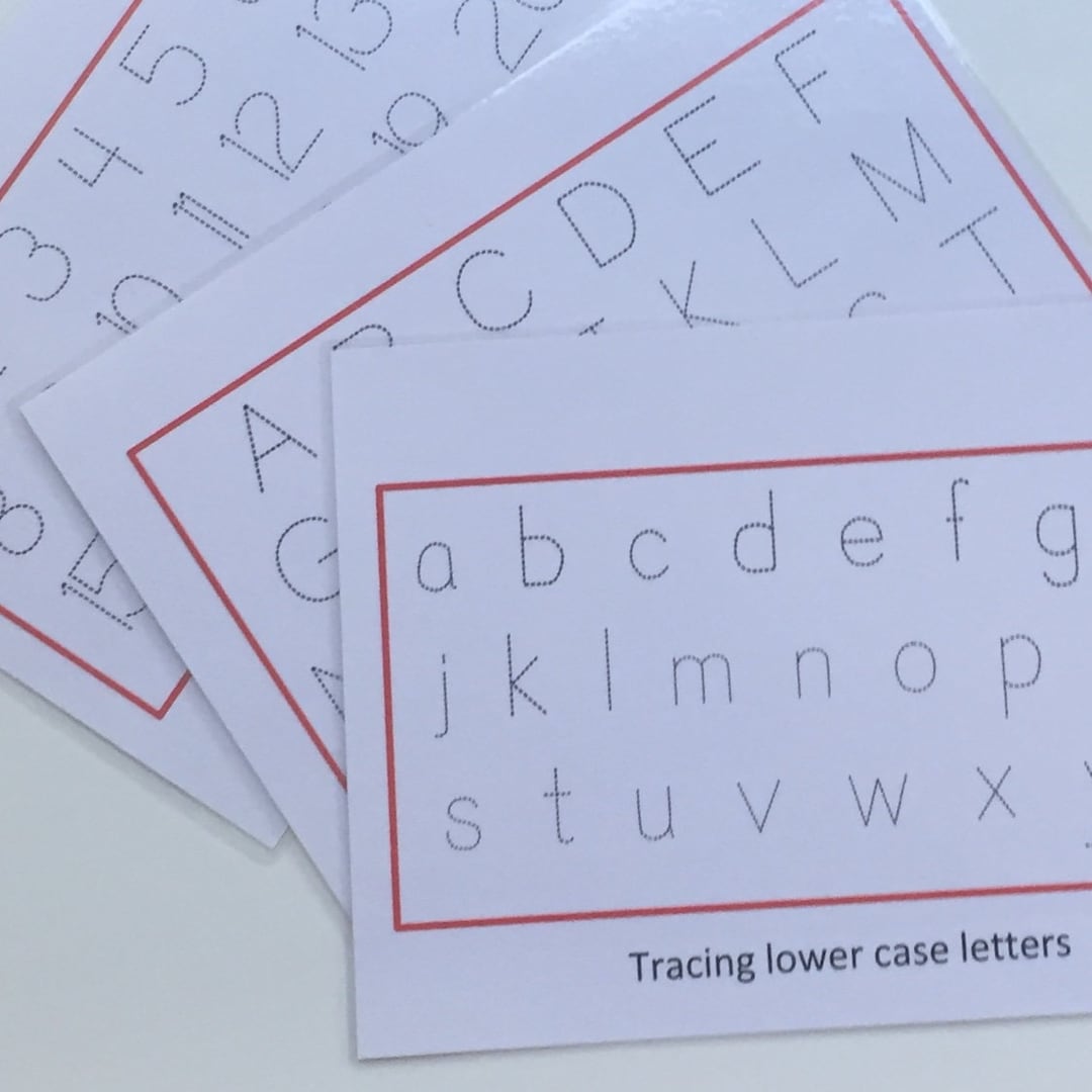 Tracing Capital Letters, Lower Case Letters and Numbers.digital ...