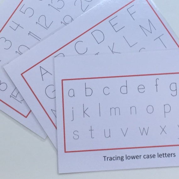 Tracing capital letters lower case letters and | Etsy