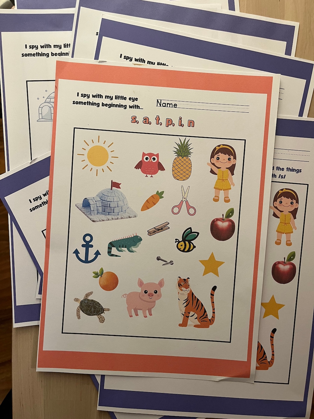 Phonics, Satpin 7 Pages I Spy With My Little Eye, Initial Sounds ...